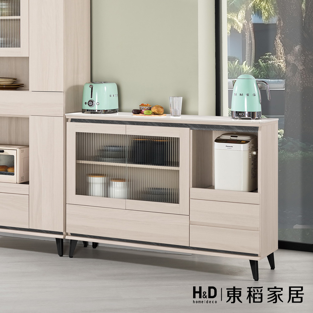 岩板餐櫃4尺(TCM-09246)｜H&D東稻家居-台灣國民家具品牌｜沙發、床墊推薦品牌最佳選擇
