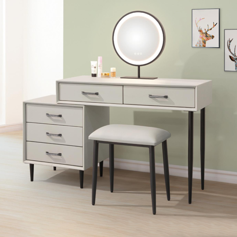 伸縮3.3尺鏡台(含椅)/鏡台組(THY2-05310)｜H&D東稻家居-台灣國民家具品牌｜沙發、床墊推薦品牌最佳選擇